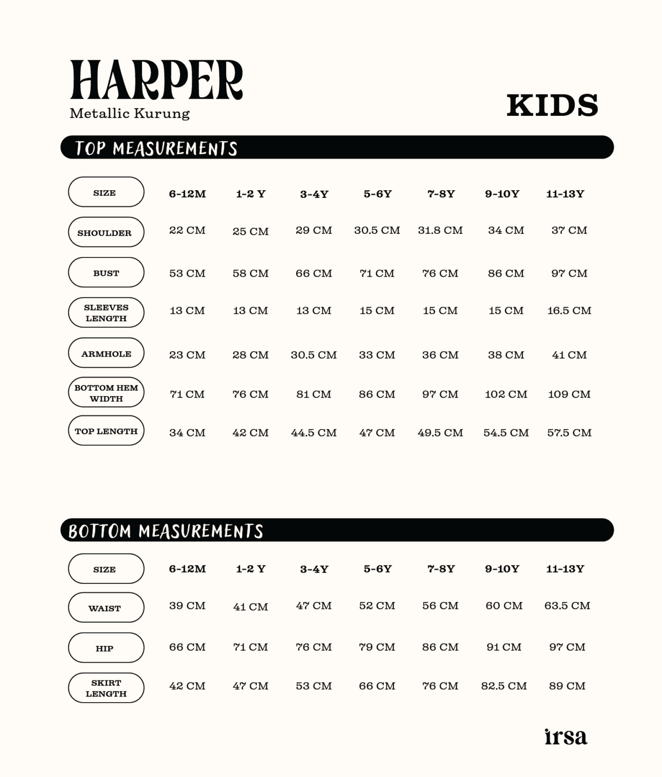 Harper Girls in Mettalic Gold – Irsa Collective